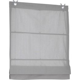 Raffrollo Kutti "Verlock" Gr. 4, grau, B:100cm H:140cm, Obermaterial: 100% Baumwolle, Raffrollos, blickdicht, Baumwolle, Hakenaufh&auml;ngung