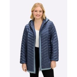 sheego Gro&szlig;e Gr&ouml;&szlig;en Steppjacke mit Details in Jeans-Optik, rauchblau, Gr&ouml;&szlig;e 48 - Damen