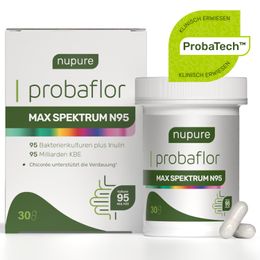 Testsieger Probiotika &deg; Kulturen komplex - nupure Darmsanierung & Darmkur Probaflor Max Spektrum N95 2 Packungen hochstdosiert mit 95 Bakterienst&auml;mmen