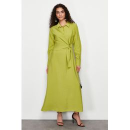 Langes, einfarbiges, l&auml;ssiges, modisches Kleid f&uuml;r Damen in normaler Passform