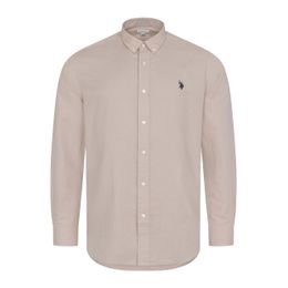 U.S. Polo Assn. Herren Leinenhemd aus Leinen-Baumwollmix