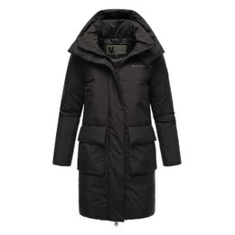 Marikoo Damen Winterjacke mit Magnetverschluss & Kapuze &ndash; Nanami