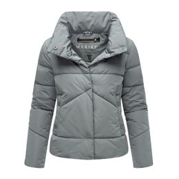 Marikoo kurze Damen Steppjacke mit Kragen & Druckkn&ouml;pfen &ndash; Jalliaa