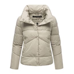 Marikoo kurze Damen Steppjacke mit Kragen & Druckkn&ouml;pfen &ndash; Jalliaa