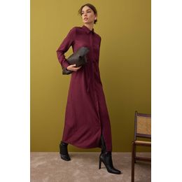 Unifarbenes langes Maxikleid f&uuml;r Damen, l&auml;ssig/alltagstauglich, A-Linie