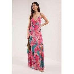 Gebl&uuml;mt Maxi-Kleid f&uuml;r Damen, &auml;rmellos, Partykleid, Abendkleid & Abschlusskleid
