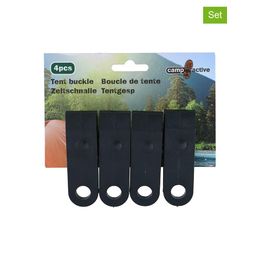 CAMP ACTIVE 4er-Set: Zeltschnallen in Schwarz - (L)8,3 cm - 11% | Damen-outdoor-ausruestung