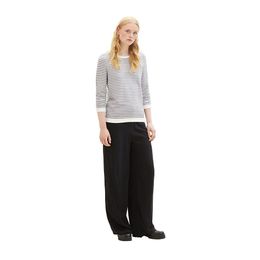 Tom Tailor Bluse in Grau/ Wei&szlig; - 35% | Gr&ouml;&szlig;e L | Damen-blusen