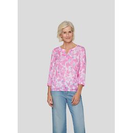 Rabe Bluse in Rosa/ Wei&szlig; - 58% | Gr&ouml;&szlig;e 44 | Damen-blusen