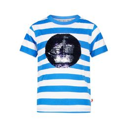 SALT & PEPPER Salt and Pepper Shirt in Wei&szlig;/ Blau - 43% | Gr&ouml;&szlig;e 128/134 | Kinder-oberteile