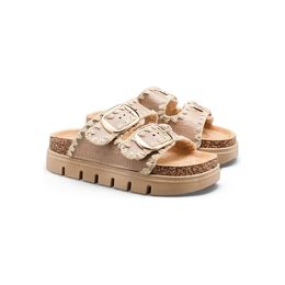 C'M Pantoletten in Taupe - 65% | Gr&ouml;&szlig;e 38 | Damen-pantoletten