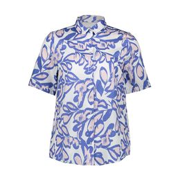 Eterna Hemd - Regular fit - in Wei&szlig;/ Blau - 77% | Gr&ouml;&szlig;e 38 | Damen-blusen