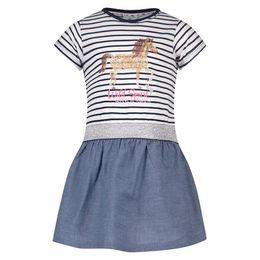 SALT & PEPPER Salt and Pepper Kleid in Wei&szlig;/ Dunkelblau - 43% | Gr&ouml;&szlig;e 122 | Kinderkleider