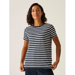 Regatta Shirt "Bayletta" in Wei&szlig;/ Dunkelblau - 46% | Gr&ouml;&szlig;e 36 | Damen-tops