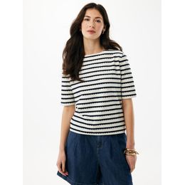 Mexx Shirt in Wei&szlig;/ Dunkelblau - 41% | Gr&ouml;&szlig;e XL | Damen-tops