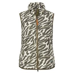 Camel Active Steppweste in Wei&szlig;/ Khaki - 65% | Gr&ouml;&szlig;e 36 | Damenjacken