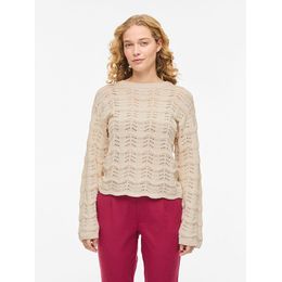 Vila Pullover "Viwave" in Beige - 40% | Gr&ouml;&szlig;e M | Damen-pullover-cardigans
