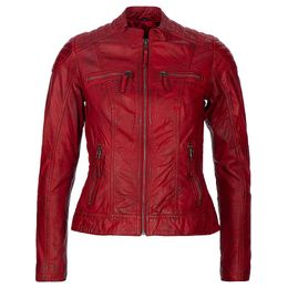 7eleven Lederjacke "Narbon" in Rot - 71% | Gr&ouml;&szlig;e 44 | Damenjacken