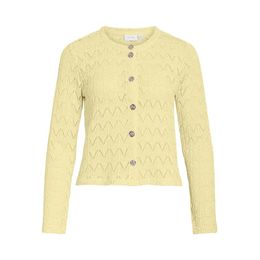 Vila Cardigan "Vicitra" in Gelb - 51% | Gr&ouml;&szlig;e XL | Damen-pullover-cardigans
