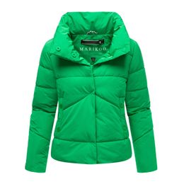 Marikoo kurze Damen Steppjacke mit Kragen & Druckkn&ouml;pfen &ndash; Jalliaa