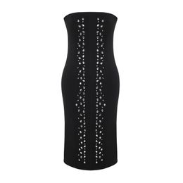 Schlichtes, &auml;rmelloses, elegantes, figurbetontes Midi-Kleid f&uuml;r Damen/Abendkleid