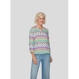 Rabe Bluse in T&uuml;rkis/ Lila - 55% | Gr&ouml;&szlig;e 42 | Damen-blusen