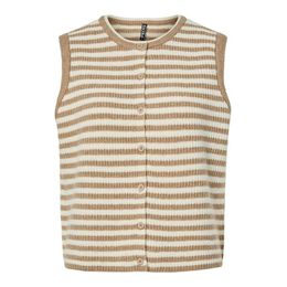 Pieces Strickweste "Pcmalou" in Beige - 54% | Gr&ouml;&szlig;e S | Damenjacken