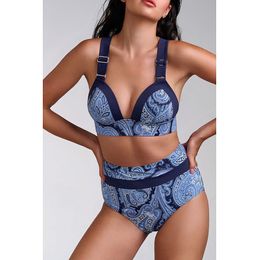 Marlies Dekkers Bikini-Hose in Dunkelblau/ Hellblau - 61% | Gr&ouml;&szlig;e M | Damen-bademode
