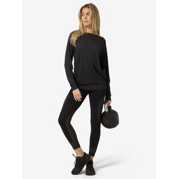 super.natural Trainingslongsleeve "Leisure Air" in Schwarz - 61% | Gr&ouml;&szlig;e M | Damen-outdoor-tops-shirts