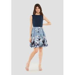 Swing Kleid in Dunkelblau/ Hellblau - 74% | Gr&ouml;&szlig;e 38 | Damen-kleider