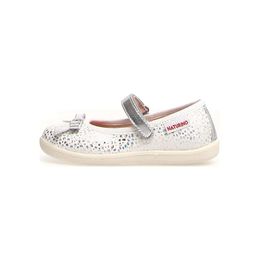 Naturino Ballerinas "Claries" in Wei&szlig;/ Silber - 50% | Gr&ouml;&szlig;e 30 | Kinderballerinas