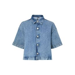 Pieces Jeansbluse "Pcsky" in Blau - 62% | Gr&ouml;&szlig;e XS | Damen-blusen