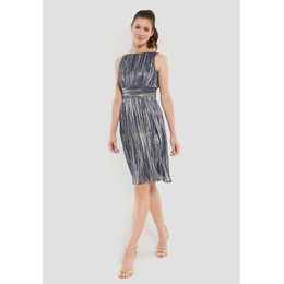 Swing Kleid in Dunkelblau/ Silber - 64% | Gr&ouml;&szlig;e 38 | Damen-kleider