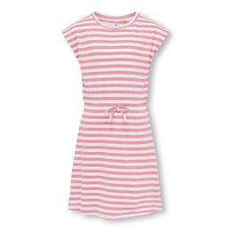 KIDS Only Kleid "May" in Rosa/ Wei&szlig; - 34% | Gr&ouml;&szlig;e 104 | Kinderkleider