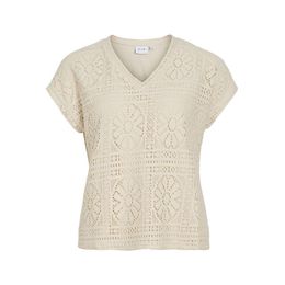 Vila Bluse "Vimerinda" in Beige - 33% | Gr&ouml;&szlig;e M | Damen-blusen