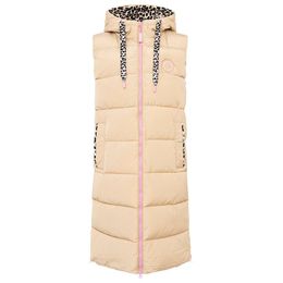 Zwillingsherz Steppweste "Wild Hearts" in Beige - 52% | Gr&ouml;&szlig;e L | Damenjacken