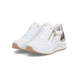 Remonte Leder-Keilsneakers in Wei&szlig; - 43% | Gr&ouml;&szlig;e 41 | Damen-sneakers