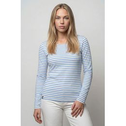 alife and kickin Longsleeve "Bertha" in Hellblau/ Wei&szlig; - 60% | Gr&ouml;&szlig;e XL | Damen-tops
