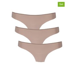 Only 3er-Set: Slips in Taupe - 36% | Gr&ouml;&szlig;e L | Damen-unterteile