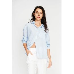 ASSUILI Bluse in Hellblau - 67% | Gr&ouml;&szlig;e 40 | Damen-blusen
