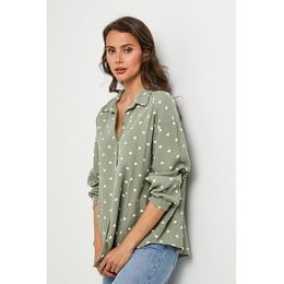 Lin Passion Hemd in Khaki - 66% | Gr&ouml;&szlig;e 40/42 | Damen-blusen