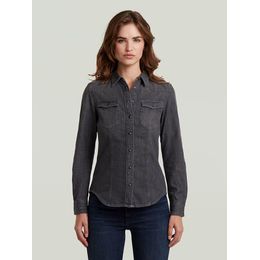 G-Star Raw G-Star Jeans-Hemd - Slim fit - in Anthrazit - 58% | Gr&ouml;&szlig;e M | Damen-blusen