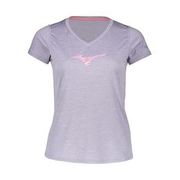 Mizuno Trainingsshirt "Impulse Core" in Flieder - 60% | Gr&ouml;&szlig;e L | Damen-outdoor-tops-shirts
