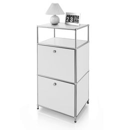Floordirekt Regal Concept Epure Mk-120, Wei&szlig;, Metall, 50x100x40 cm, stehend, Wohnzimmer, Regale, B&uuml;cherregale