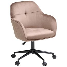 Livetastic Drehstuhl, Braun, Schwarz, Metall, Textil, Drehkreuz, 58x82x90 cm, Arbeitszimmer, B&uuml;rost&uuml;hle, Drehst&uuml;hle