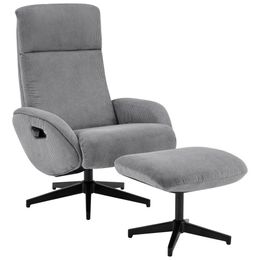 Xora Relaxsesselset, Schwarz, Dunkelgrau, Metall, Textil, 75x106x74 cm, Liegefunktion, Relaxfunktion, Wohnzimmer, Sessel, Relaxsessel