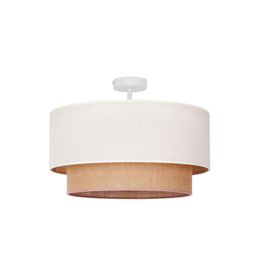 Deckenleuchte Boho, Beige, Textil, 30 cm, RoHS, Lampen & Leuchten, Innenbeleuchtung, Leuchten nach R&auml;umen, B&uuml;rolampen