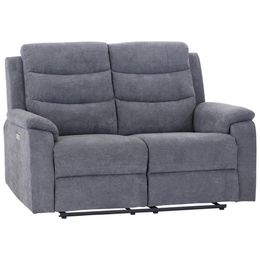 P & B 2-Sitzer-Sofa, Grau, Kunststoff, 153x102x93 cm, motorische Relaxfunktion, USB-Anschluss, Wohnzimmer, Sofas & Couches, Sofas, 2-Sitzer Sofas
