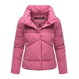 Marikoo kurze Damen Steppjacke mit Kragen & Druckkn&ouml;pfen &ndash; Jalliaa