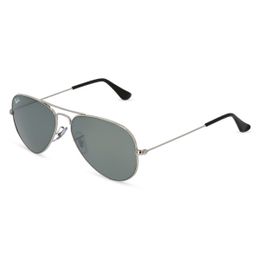 Ray-Ban RB 3025 AVIATOR LARGE METAL | Unisex-Sonnenbrille | Fassung: Vollrand, Pilot, Metall, Silber | Glasfarbe: Grau